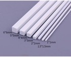 White ABS solid square rod, ABS Styrene Plastic Square Bar Rods DIY ...