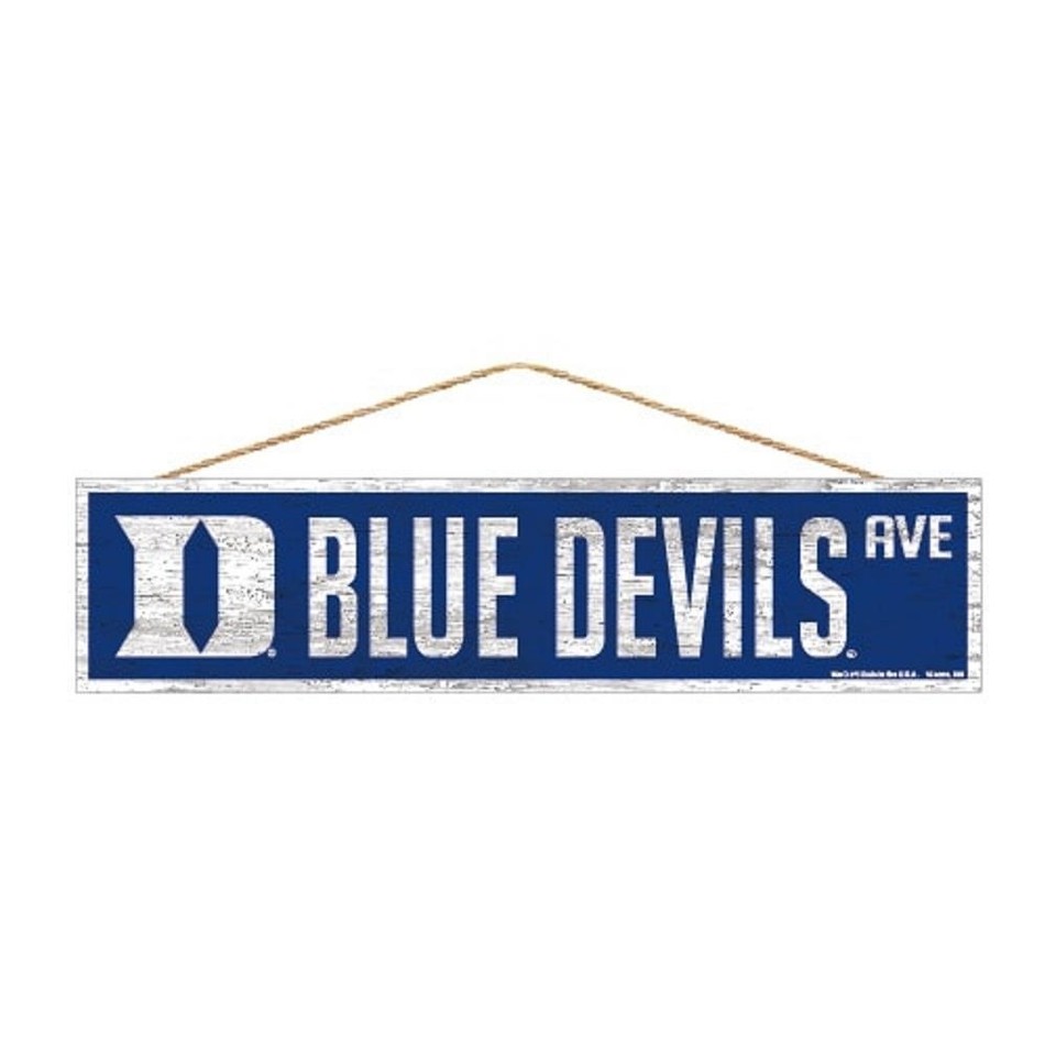 Duke Blue Devils 4"x17" Wood Sign Avenue Design [NEW] NCAA Street ...