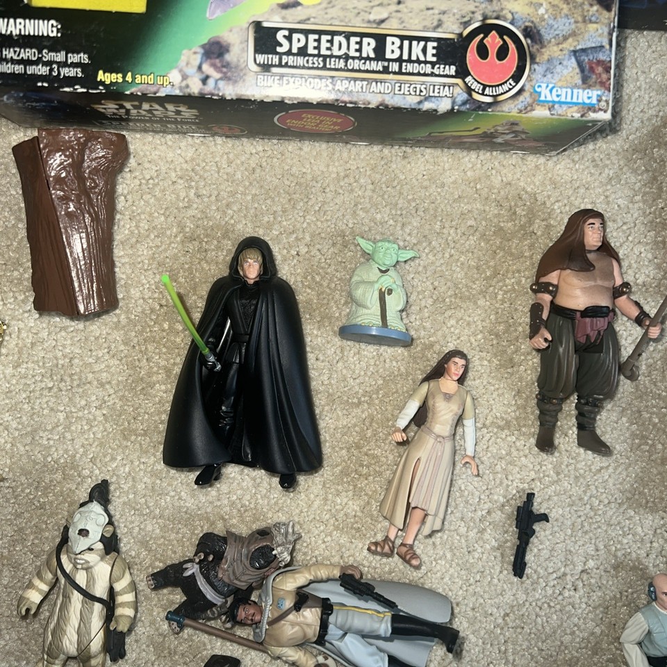 Star Wars 3.75” Figure Mixed Lot Vintage Retro Power Force Jedi Endor ...