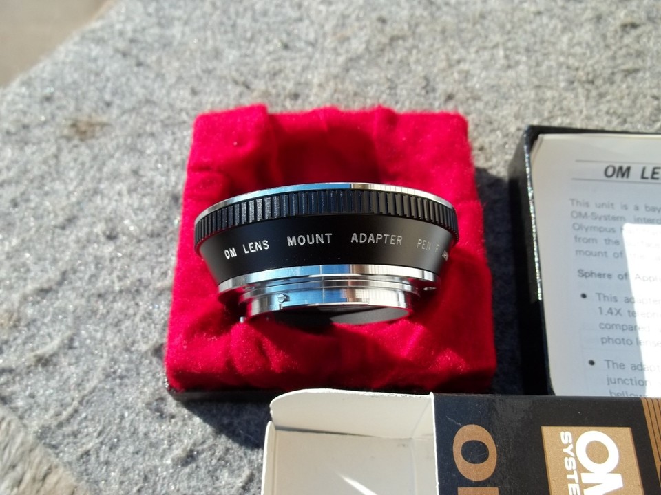VGC NOS in Org. Box Olympus OM System OM Lens Mount Adapter Pen F Japan ...