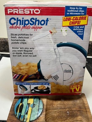 Presto Chip Shot Electric Potato Chipper Slicer Potato Chip Maker Wavy ...