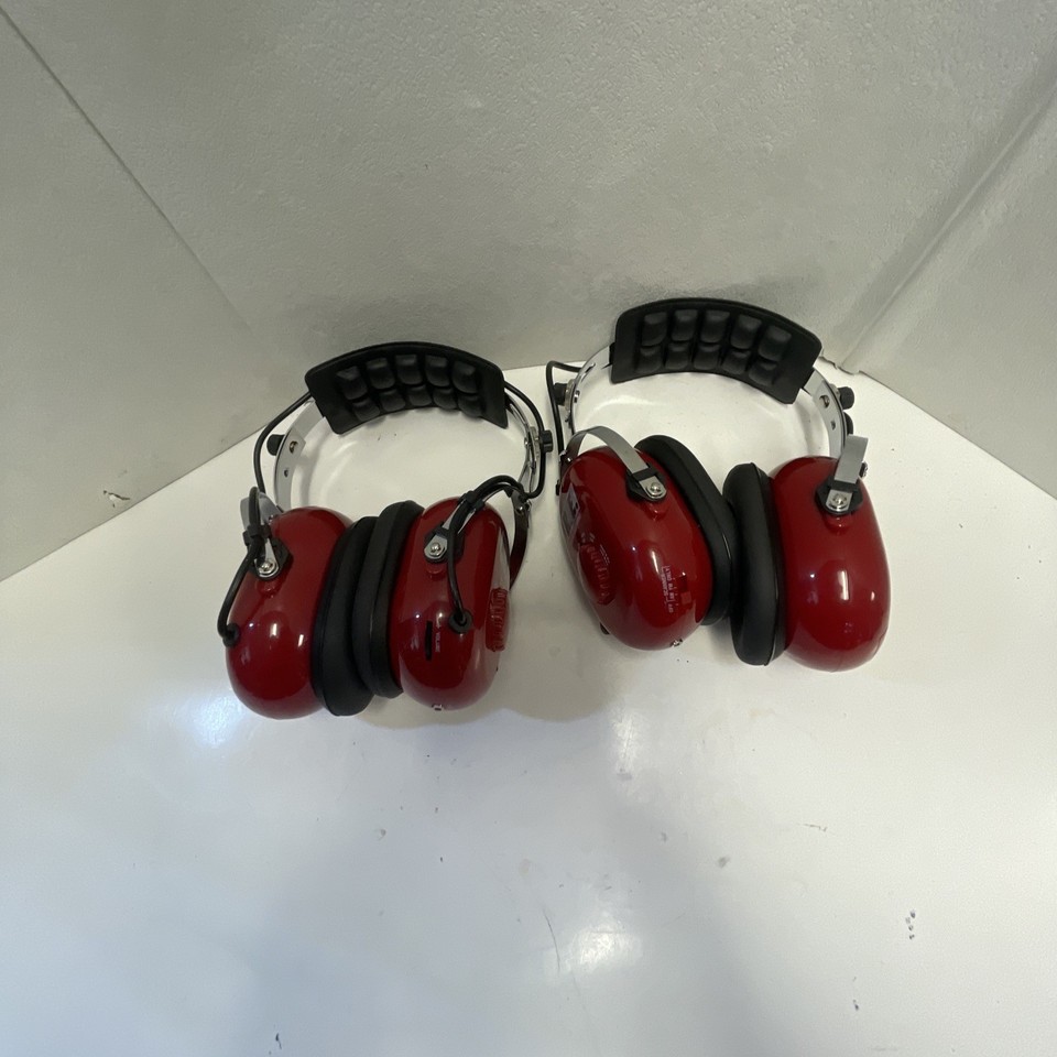 Lot Of 2 R.E. Racing Electronic RE Headphones Headset - NASCAR AM FM ...