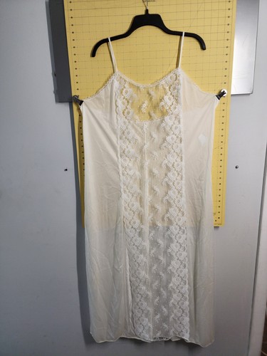Chiffon White Sheer Lovely Lace Negligee 3X Vintage | eBay