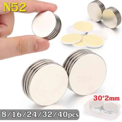 Super Strong N52 Rare Earth Round Neodymium Magnet Disc Thin Tiny Small ...