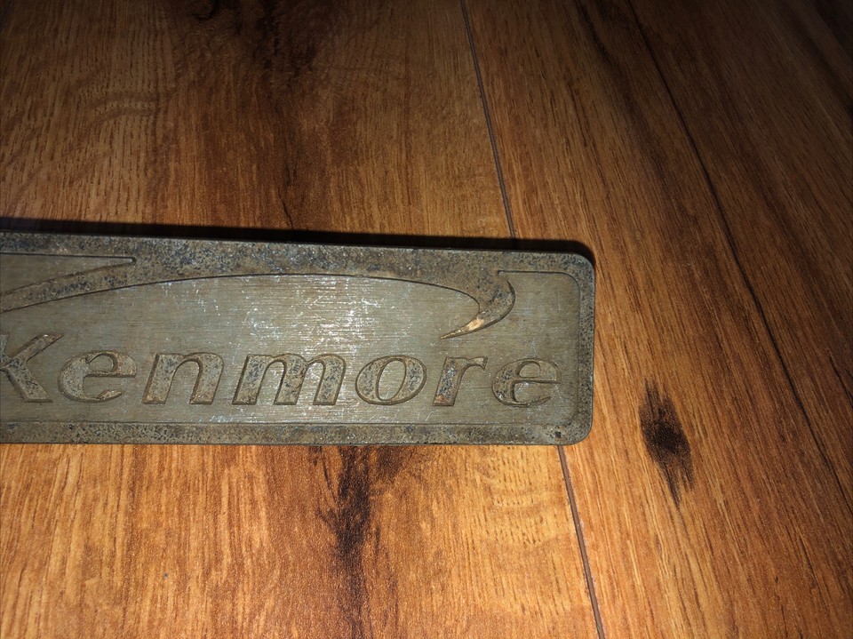 Vintage Kenmore Nameplate Badge Emblem Appliance Refrigerator ...