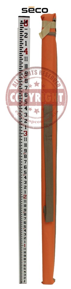 SECO CRAIN 8' FIBERGLASS INCH GRADE ROD,LASER LEVEL,BUILDERS,TOPCON ...