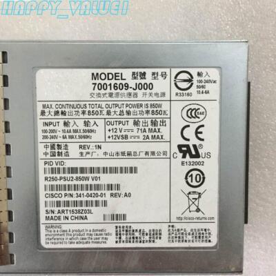 For CISCO UCS R250 Power Supply Module R250-PSU2-850W 341-0420-01 ...