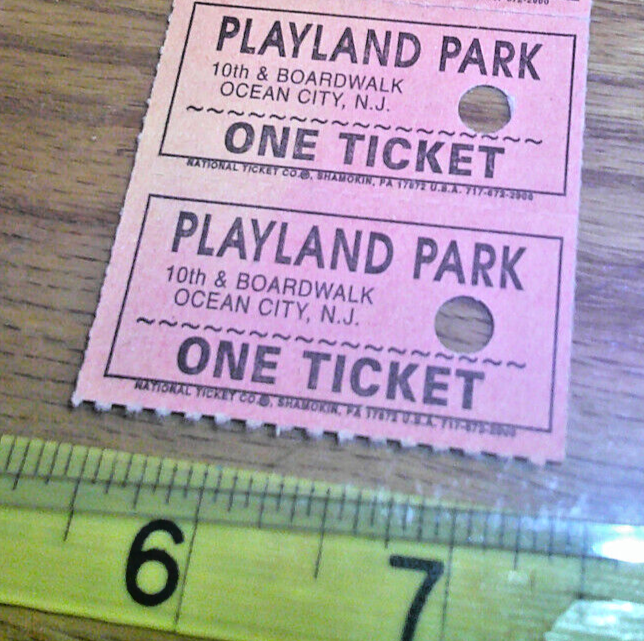 Vintage Lot Playland Park 10th & Boardwalk Tickets Ocean City New ...