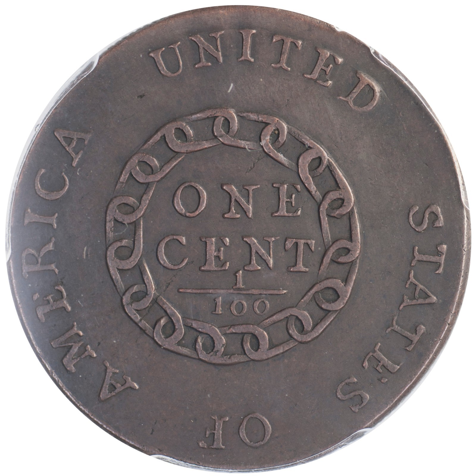 1793 CHAIN LARGE CENT PCGS AU DETAILS, S-2, B-4, R-3 SPECTACULAR CHAIN ...