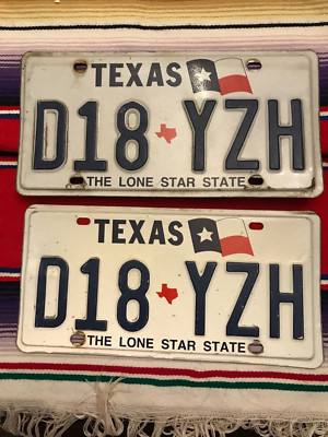 1997-1998-1999 TEXAS PASSENGER Right FLAG LICENSE PLATES D18YZH | eBay