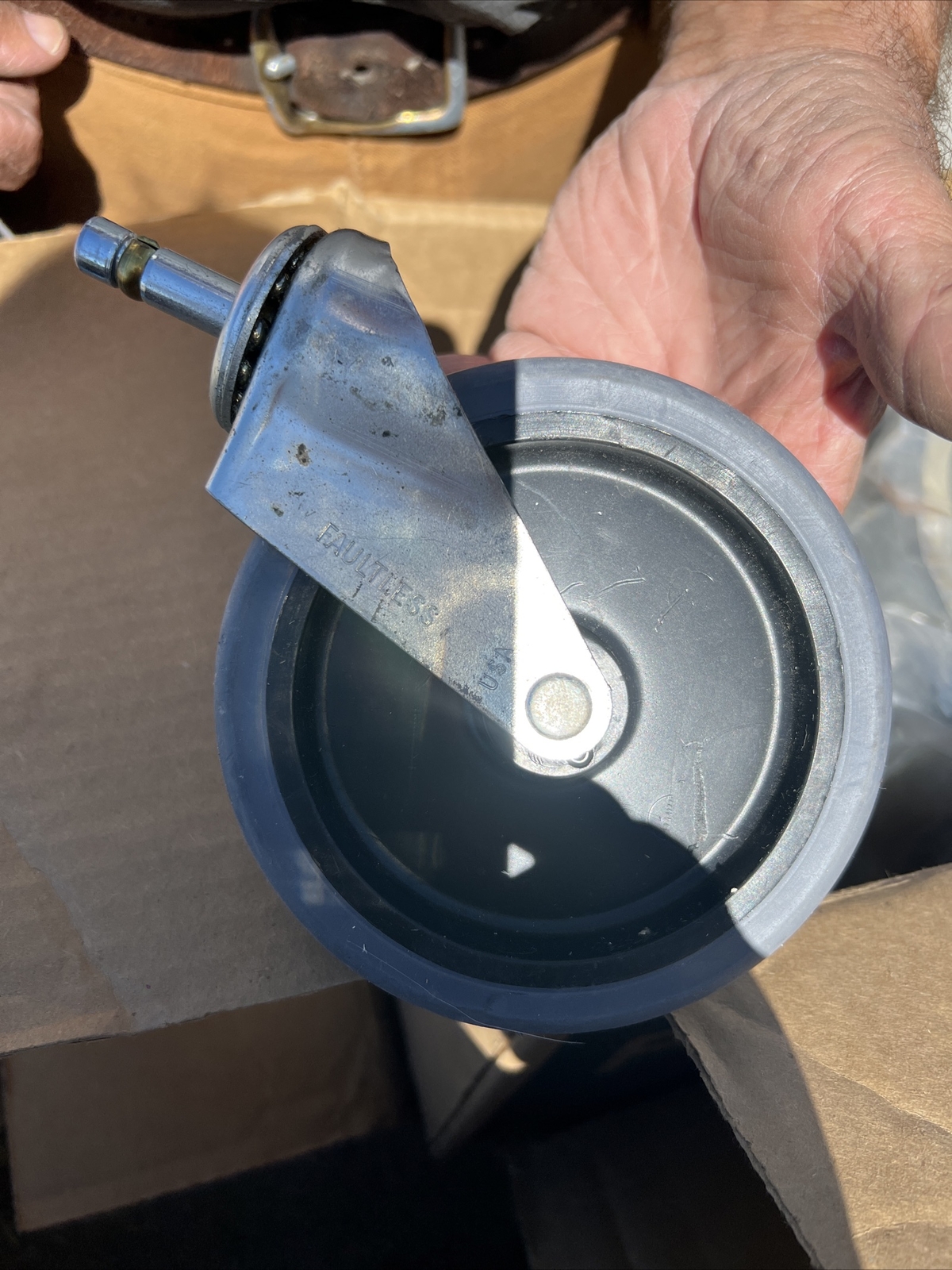 PAIR JC Faultless 5"x1” Utility Cart Wheel Casters - Both (non-locking ...