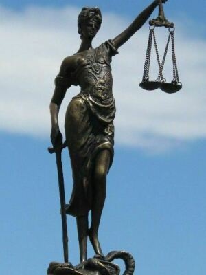 Real Bronze Metal Statue with Marble Lady Blind Justice Scales Lawyer ...