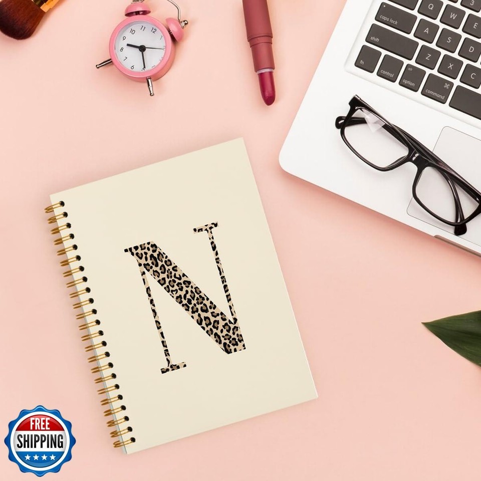 Bnwepo Leopard Notebook N,Cheetah Initial notebook, Note Books fo | eBay