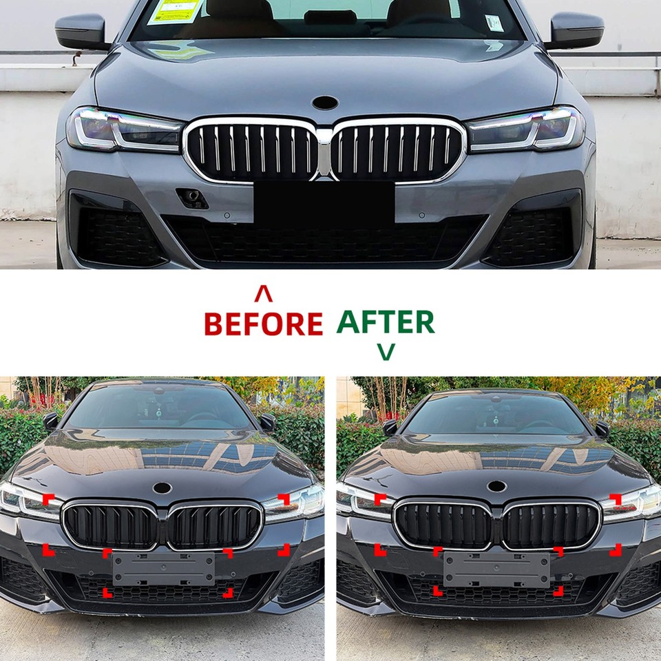 Front Kidney Grille W/ Light Kit For BMW 5 Series G30 G31 LCI 21-23 ...