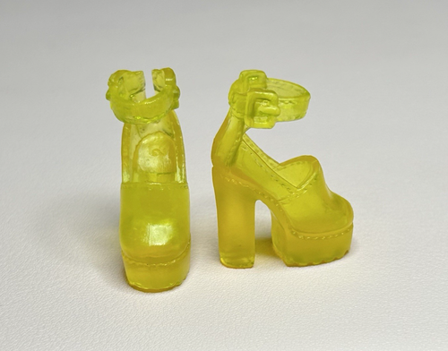 Fashionistas *Barbie* Shoes: Translucent Yellow Ankle Strap Platform ...