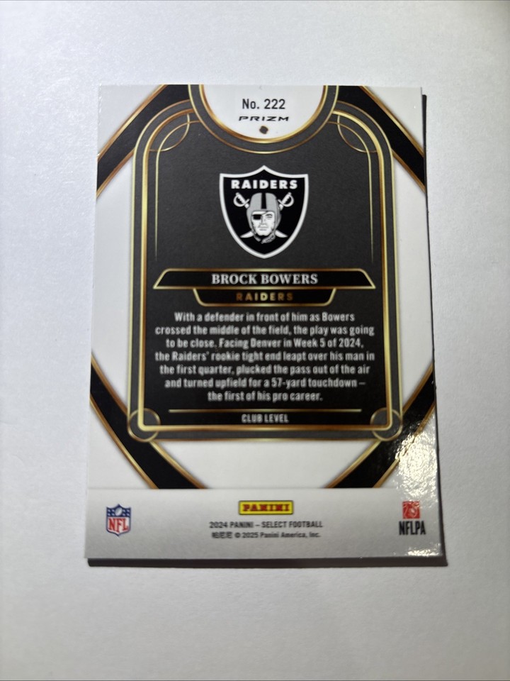 2024 Select Cosmic Brock Bowers Rookie Club Level SSP | eBay