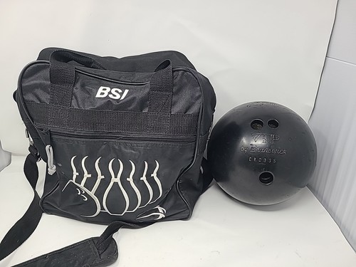 Vintage Brunswick VIP Bowling Bowling Ball & BSI Bag & Black Widow Grip Sack | eBay