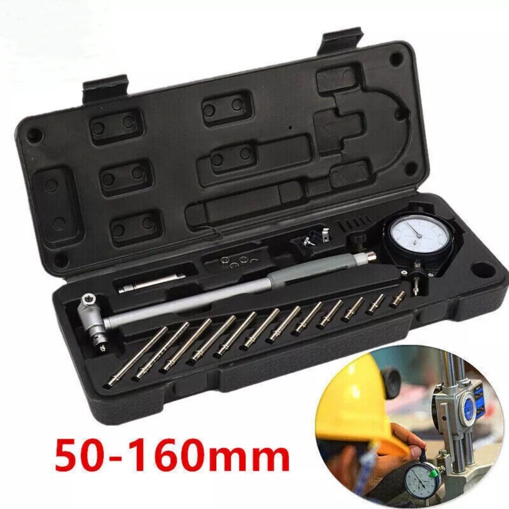 NEW Indicator Dial Bore Gauge Cylinder Measuring Micrometer Kit 50 ...