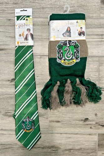 Harry Potter SLYTHERIN House Scarf + Tie Bundle Official WB Licensed ...
