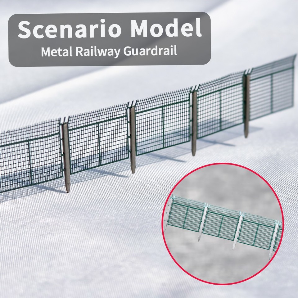 Diorama N Scale Metal Guardrail Fence Model Railway Scene Building ...