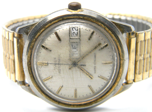 123 men Vintage 1978 Timex Viscount Automatic Self Wind Date Day Watch ...