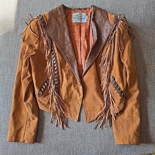 Lariat Leather Suede Cowgirl Southwest Fringe Vintage Western Jacket ...