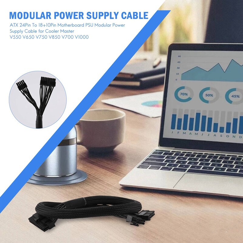 ATX 24Pin To 18+10Pin Motherboard PSU Modular Supply Cable for ...