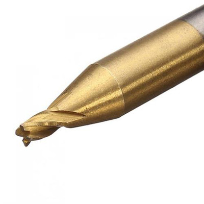 2Pcs 2.0mm 4 Flutes Titanium Milling Cutter For Cutting Machine ...