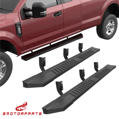 Pair Running Boards Bars Side Steps For 1999-2016 Ford F-250 Super Duty ...