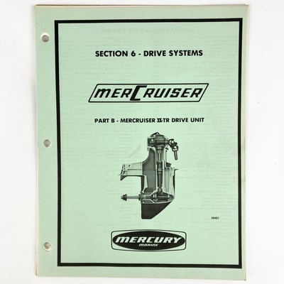 1976 Mercury Marine MerCruiser Drive Systems II-TR Manual Vintage ...
