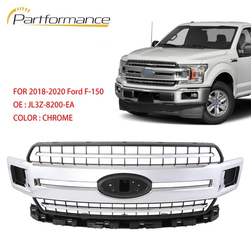 Chrome Grille JL3Z-8200-EA For 2018-2020 Ford F-150 Front Radiator ...