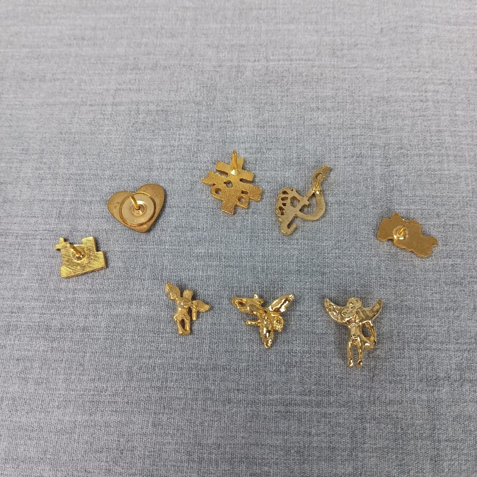 Religious Pin Brooch Lapel Tack Mixed Lot Cherub Cross Gold Tone No ...