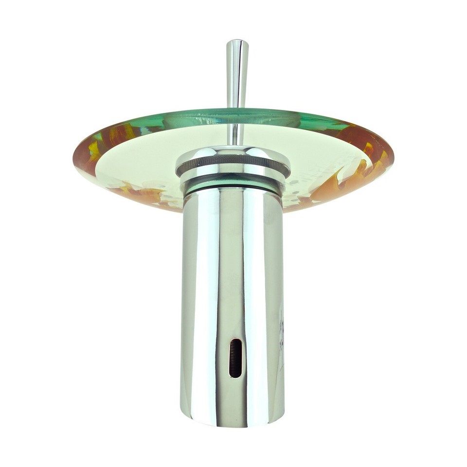 Waterfall Faucet Cast Brass Chrome 7" H Koi Fish Glass | Renovator's ...