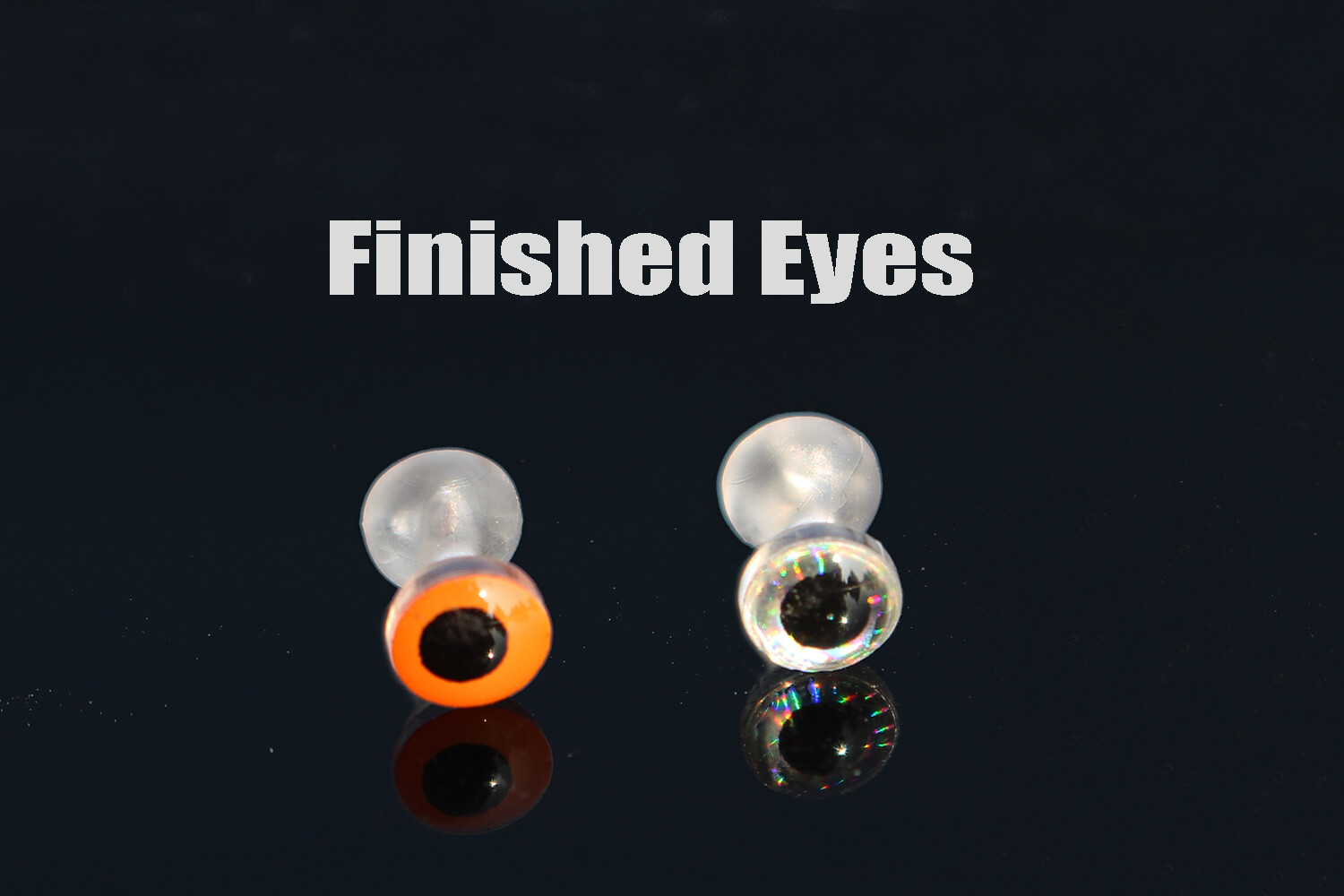 40 pcs 2 colors Realistic Plastic Barbell Dumbbell Fish Eyes Fly Tying ...