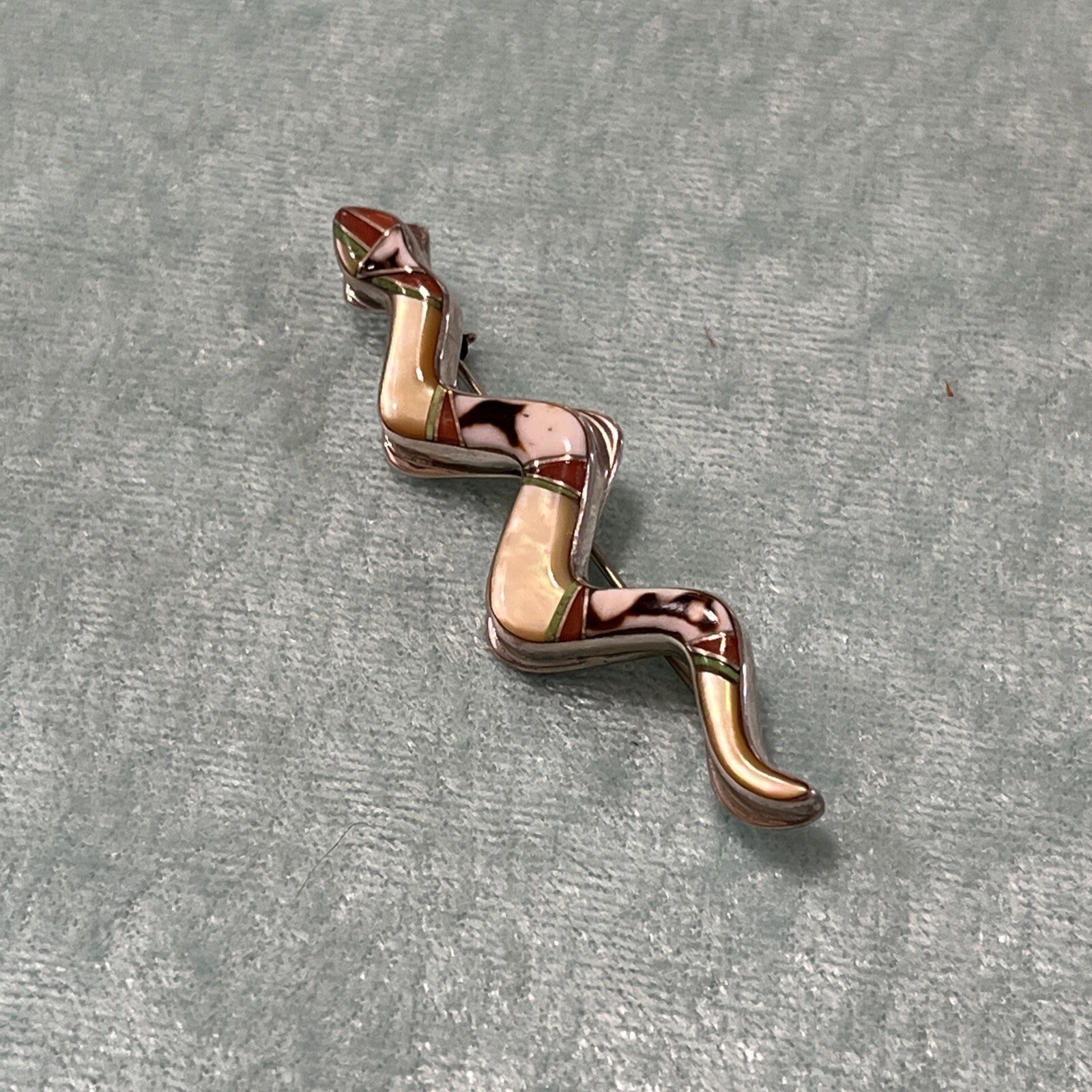 Libertad Snake Brooch/Pin Sterling Silver Multistone … - Gem