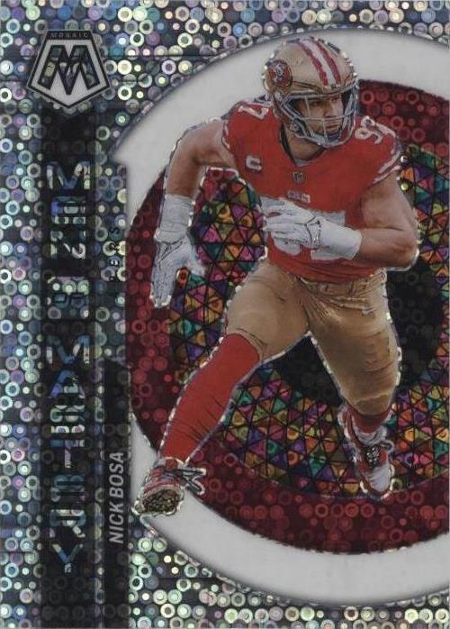 2023 Panini Mosaic - Men of Mastery Nick Bosa #MM-14 No Huddle Silver ...