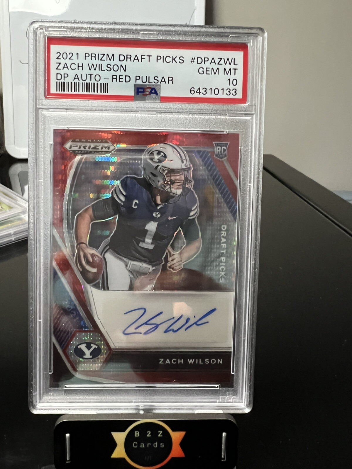 Zach Wilson Autographed Signed 2021 Prizm Draft Picks Auto Red Pulsar 5 ...