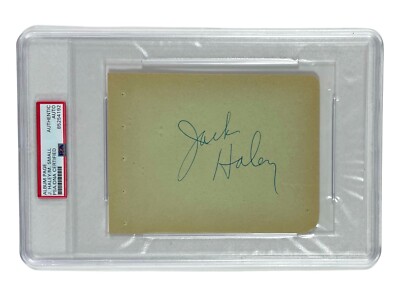 JACK HALEY Signed Autographed ALBUM PAGE Wizard of OZ PSA/DNA CERTIFIED ...