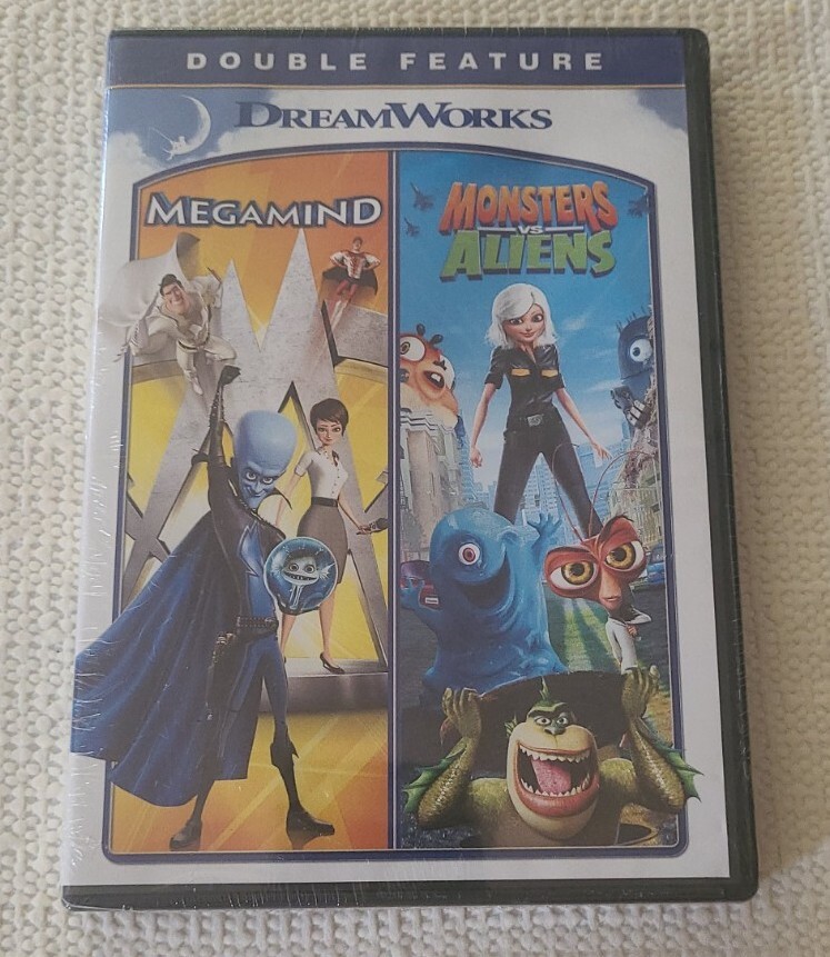 DREAMWORKS DOUBLE FEATURE MEGAMIND MONSTERS VS ALIENS DVD BRAND NEW ...