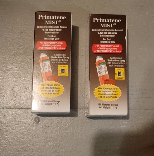 Primatene MIST Epinephrine 160 Sprays Each Lot Of 2 Inhalers Exp 2025 ...