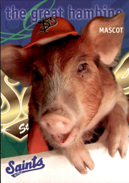 1998 St. Paul Saints Team Issue #29 The Great Hambino Pig Mascot ...