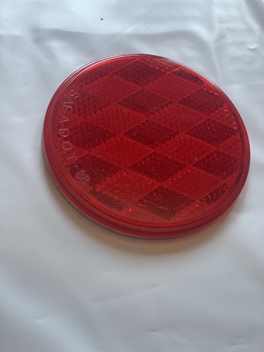 2X SAE-A-D.O.T-88 ROUND RED 3" REFLECTOR TRAILER FENCE GATE DRIVEWAY ...