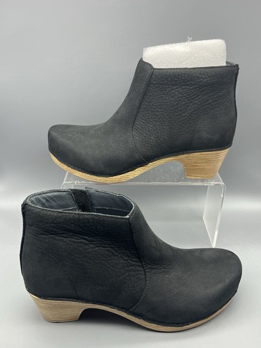 Dansko Maria Clog Boots Womens EU 39 US 8.5 -9 Bootie Shoes Black ...