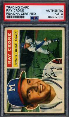 Ray Crone PSA DNA Signed 1956 Topps Autographed | eBay