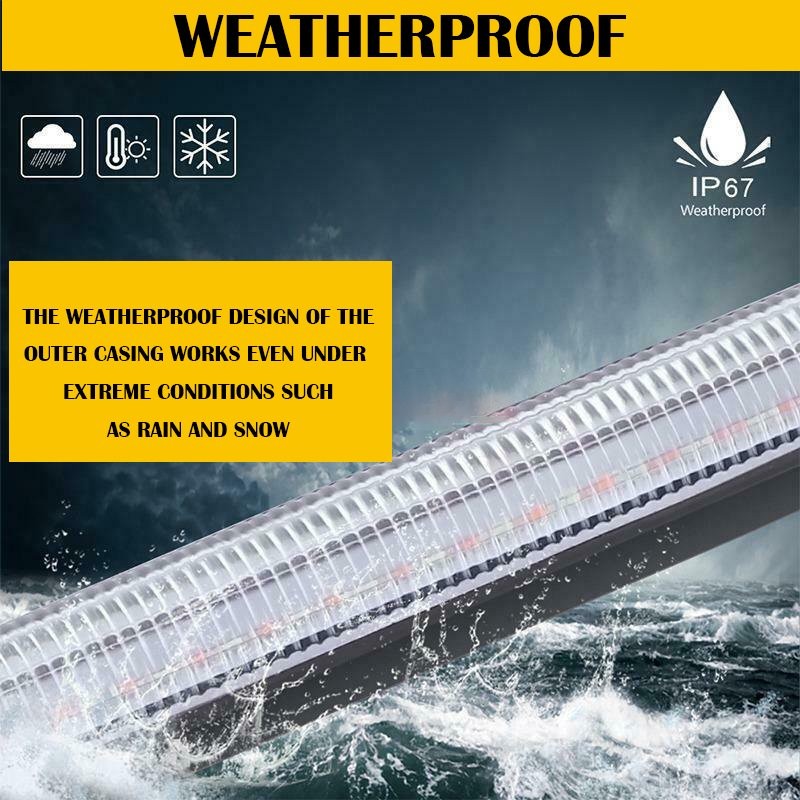 6" White&Amber LED Headlight Daytime Strip Running Sequential Turn ...