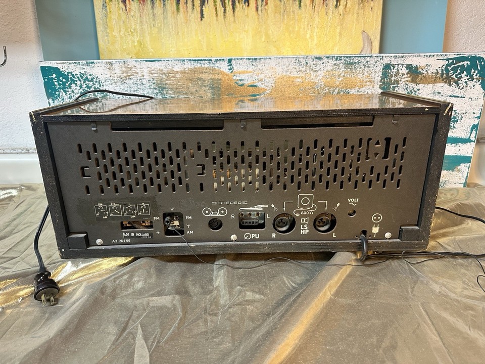 Vintage Working Table Top Stereo w/ tuning eye Philips B5X43A Made in ...