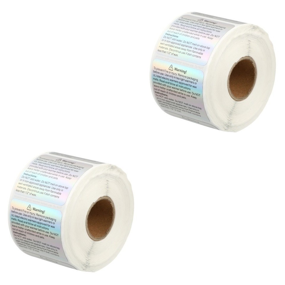 Adhesive Candle Jar Decal Warning Stickers Wax Melt Labels Safety | eBay UK