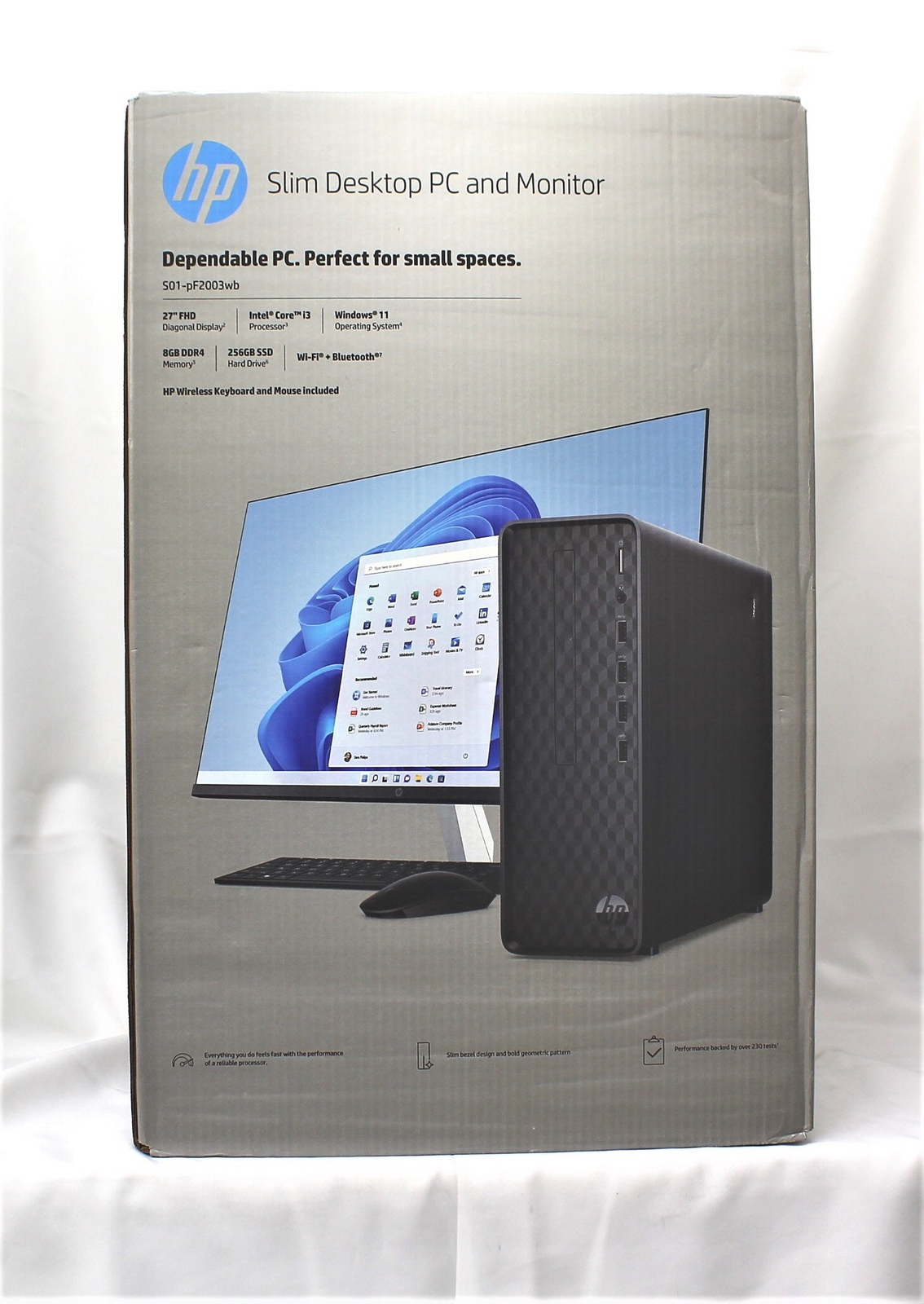 HP Slim S01-pF2003wb 27" (256GB SSD, Intel Core i3-10105, 1.70 GHz, 8GB ...