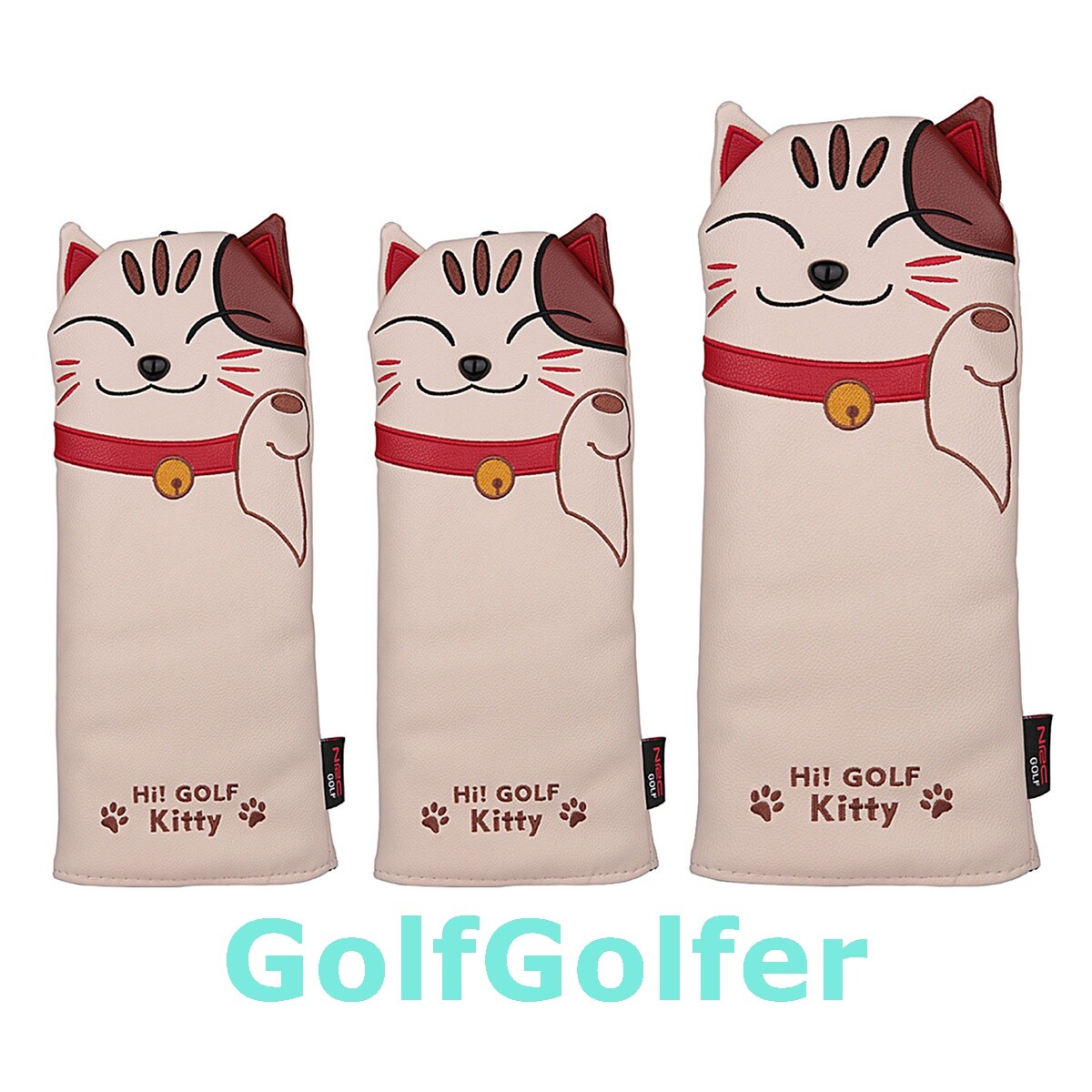 3pcs/set Kitty Cat Golf 1 3 5 Wood Covers Golf Driver Fairway Wood Head ...
