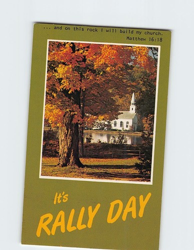 Postcard Rally Day Invitation Card with Bible Verse, Nature Lake Church ...